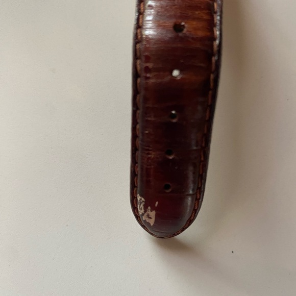 Accessories | Brown Leather Strap Square Watch | Poshmark